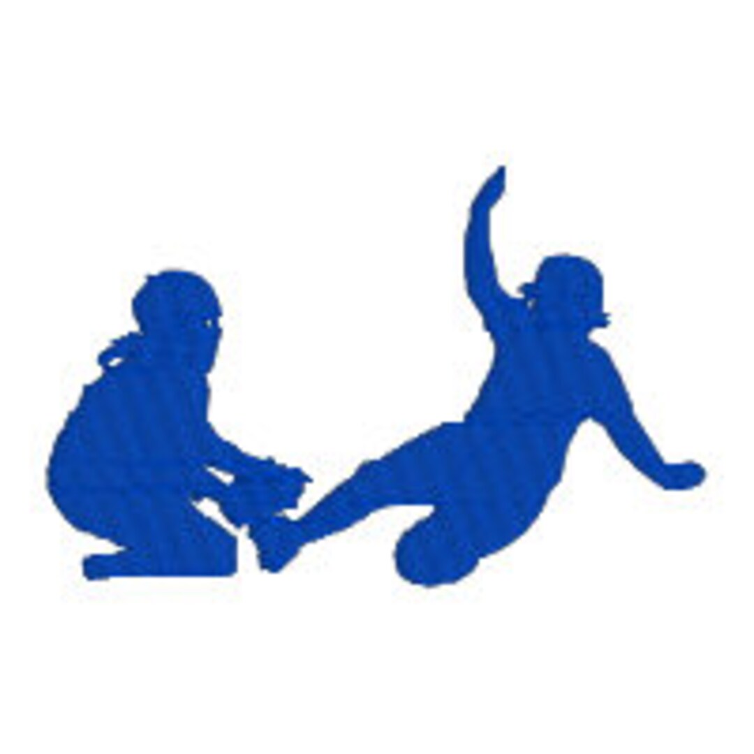 Softball Girl Sliding Into Base Clipart