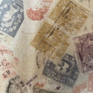 Postage Stamp Fabric 100% Cotton Fabric - Low Key by Clothworks Y3481 ...