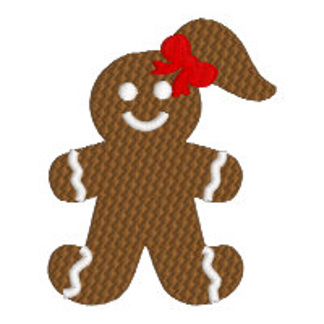 BUY 2, GET 1 FREE Gingerbread Girl Machine Embroidery Design ...