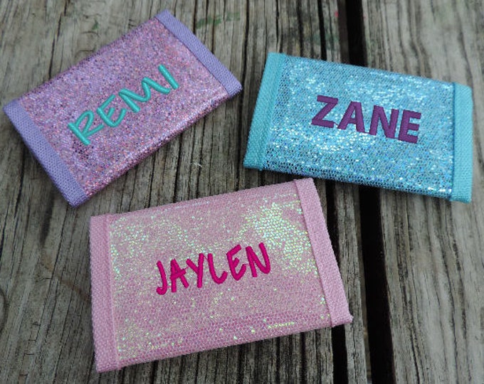 Personalized Girls Wallet, Girls First Wallet, Girls Wallet With Coin ...