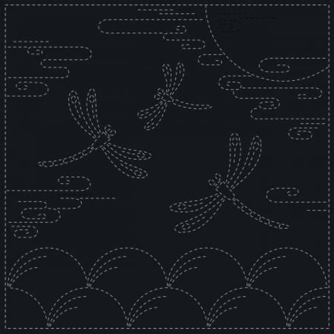 SASHIKO Cloth - 9 Variations - Preprinted Panel - Japanese Embroidery ...