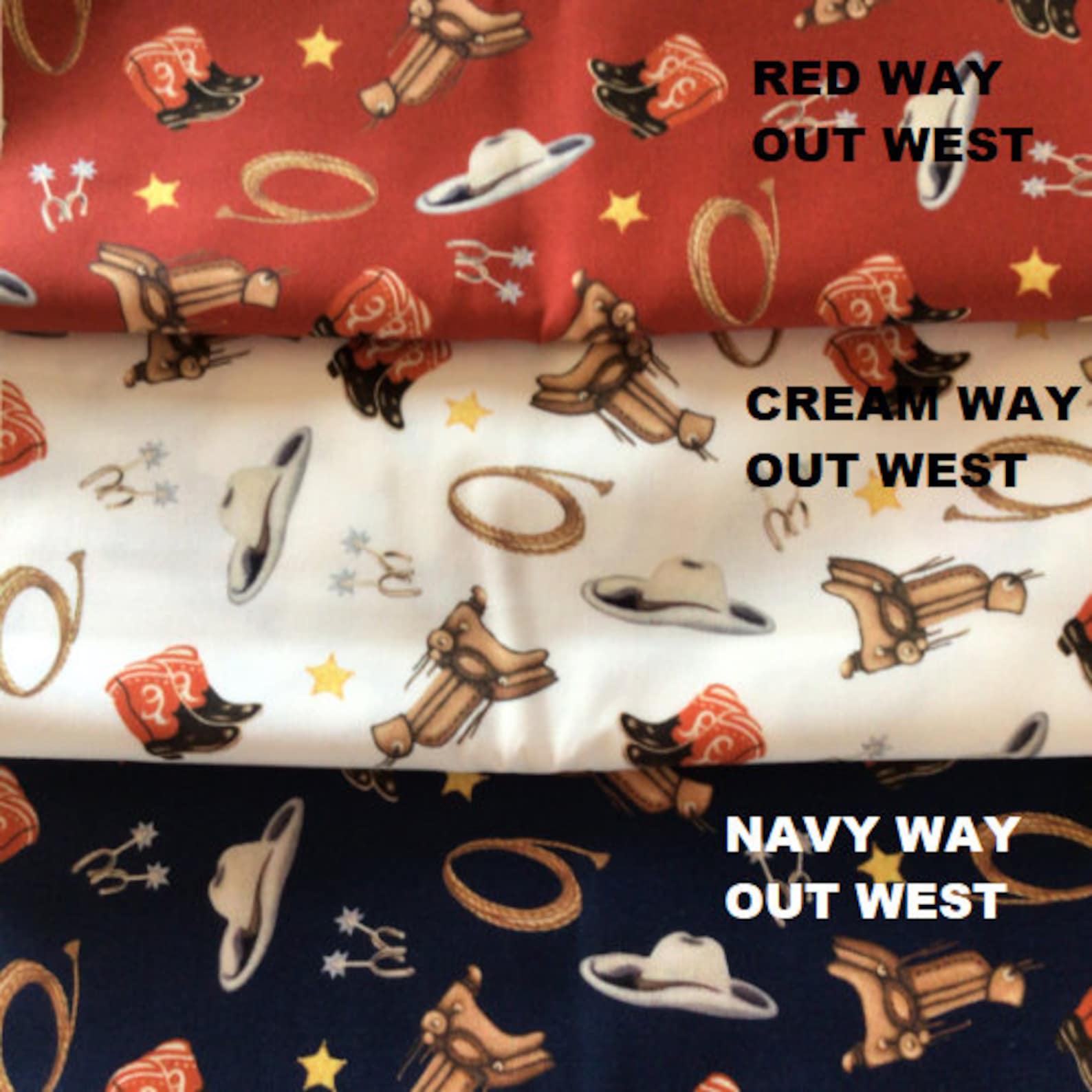 Kids Cowboy Fabric 100% Cotton Country Rodeo Multi Home on the - Etsy