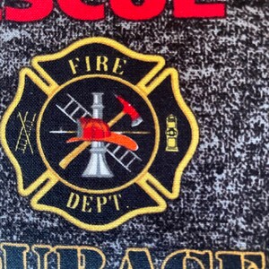 First Responder Fabric, Fireman, Rescue Firefighter Fabric Cotton ...