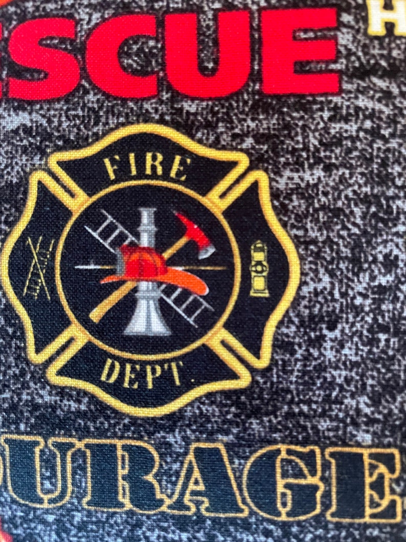 First Responder Fabric Fireman Rescue Firefighter Fabric - Etsy