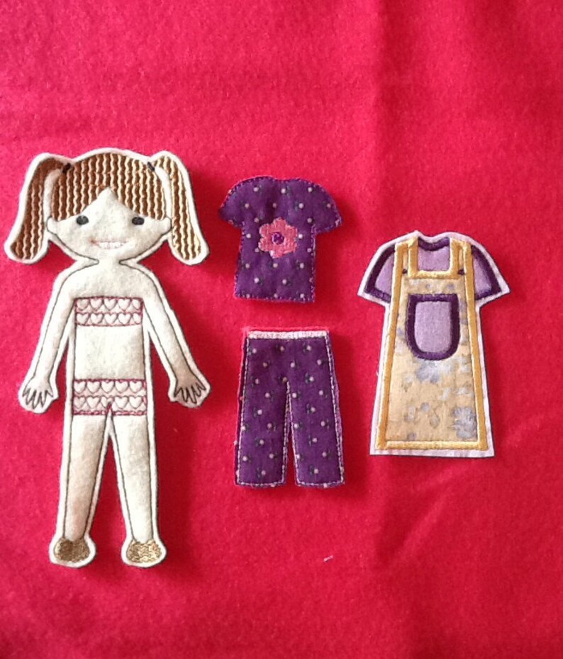 Machine Embroidery Design Felt Doll Set Victoria Un-paper - Etsy