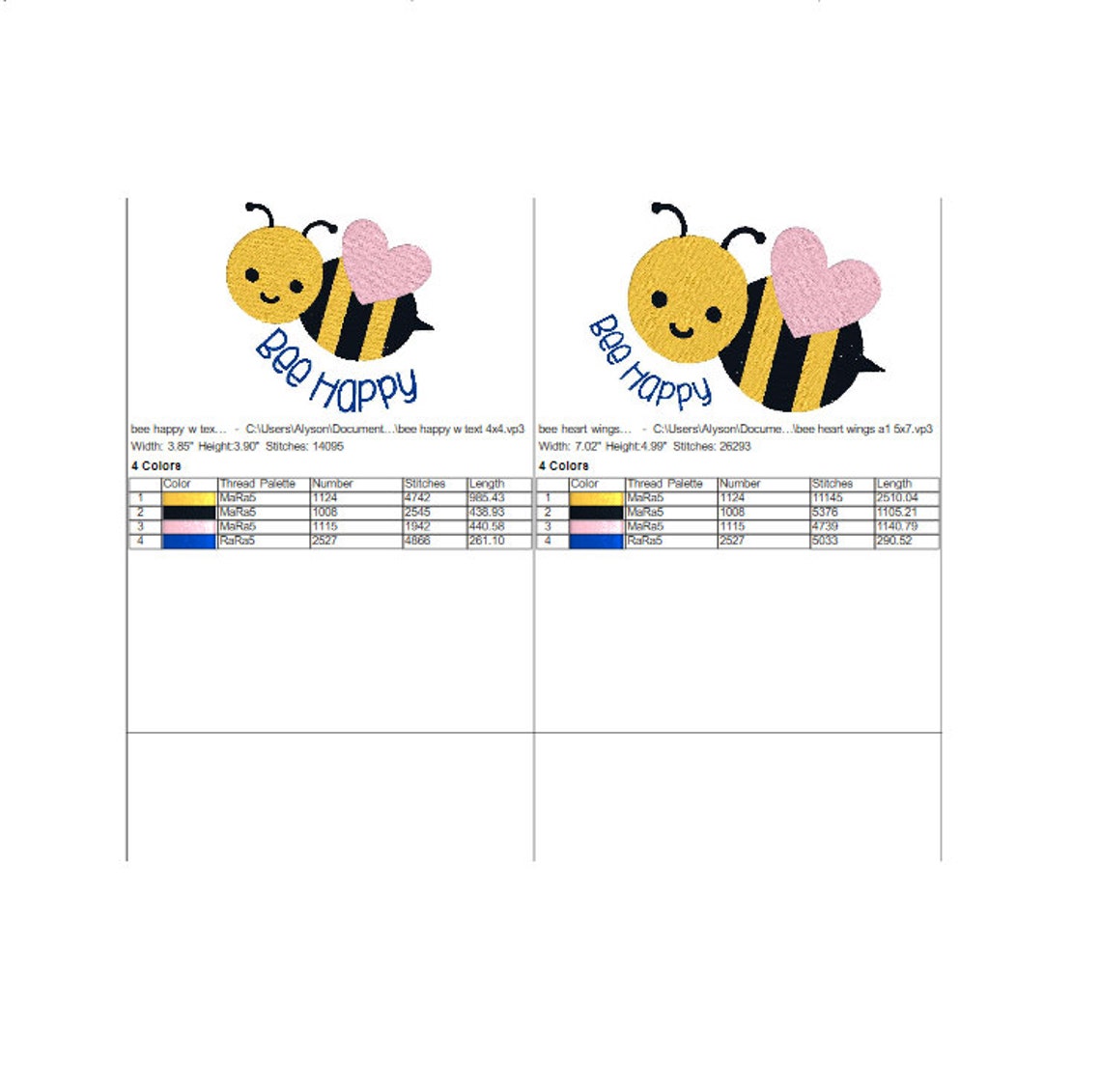 BUY2GET1FREE 3 4 5 Bee Happy Text Filled - Etsy