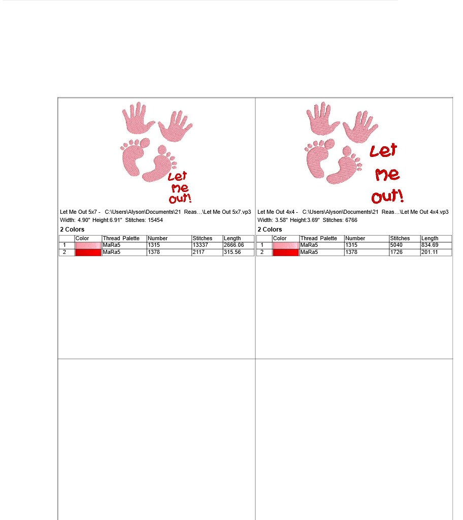 Let Me Out Maternity Pregnancy Baby Handprints Footprints | Etsy