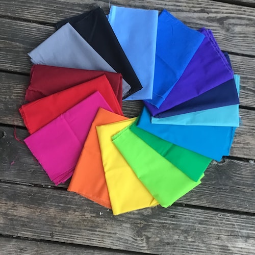 Solid Color Cotton Fabric 100% Cotton Yardage Fat Quarters - Etsy