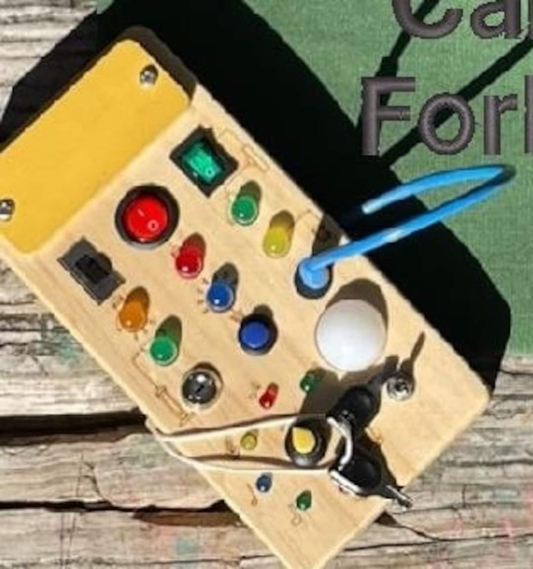 Busy Box Gift Set for Dementia, Alzheimers Disease, Autism, Wood Switch ...