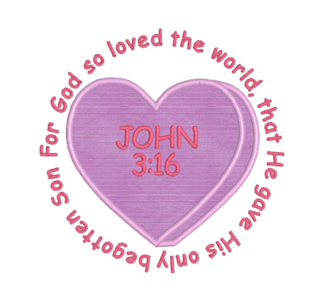 BUY 2, GET 1 FREE Christian Valentine's Day Applique Conversation Candy ...