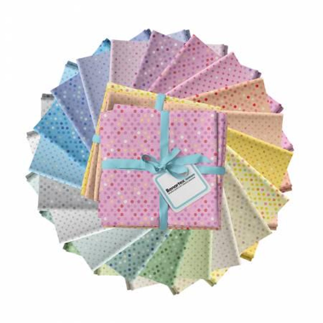 Dazzle Dots Fat Quarter Bundle, Pastel Polka Dots - 20 Unique Fabrics ...