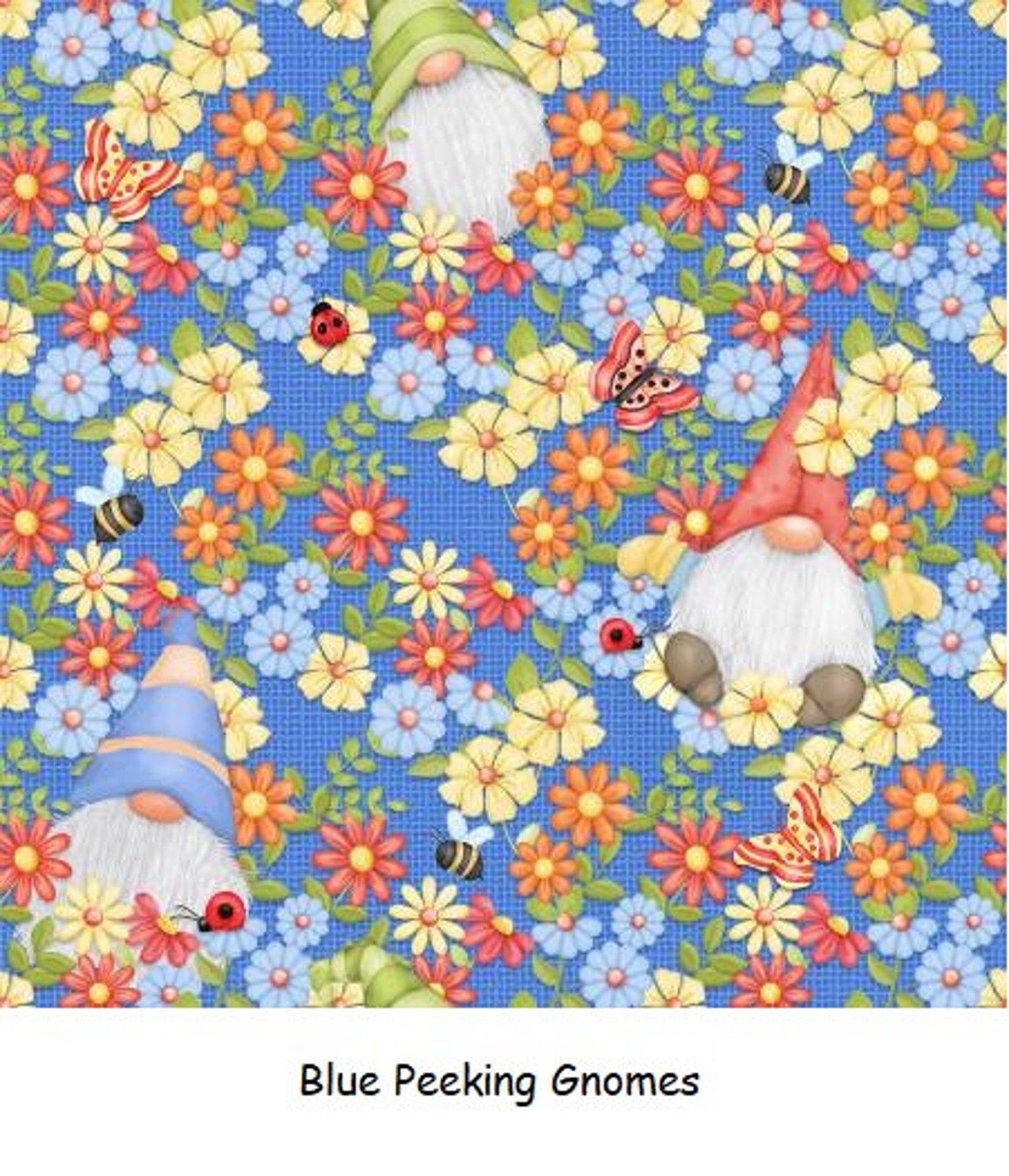 Garden Gnomes Fabric 100% Cotton Gnomes is Where Your Garden - Etsy