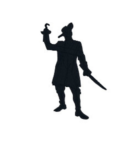 BUY 2 GET 1 FREE Capitán Garfio pirata silueta máquina | Etsy