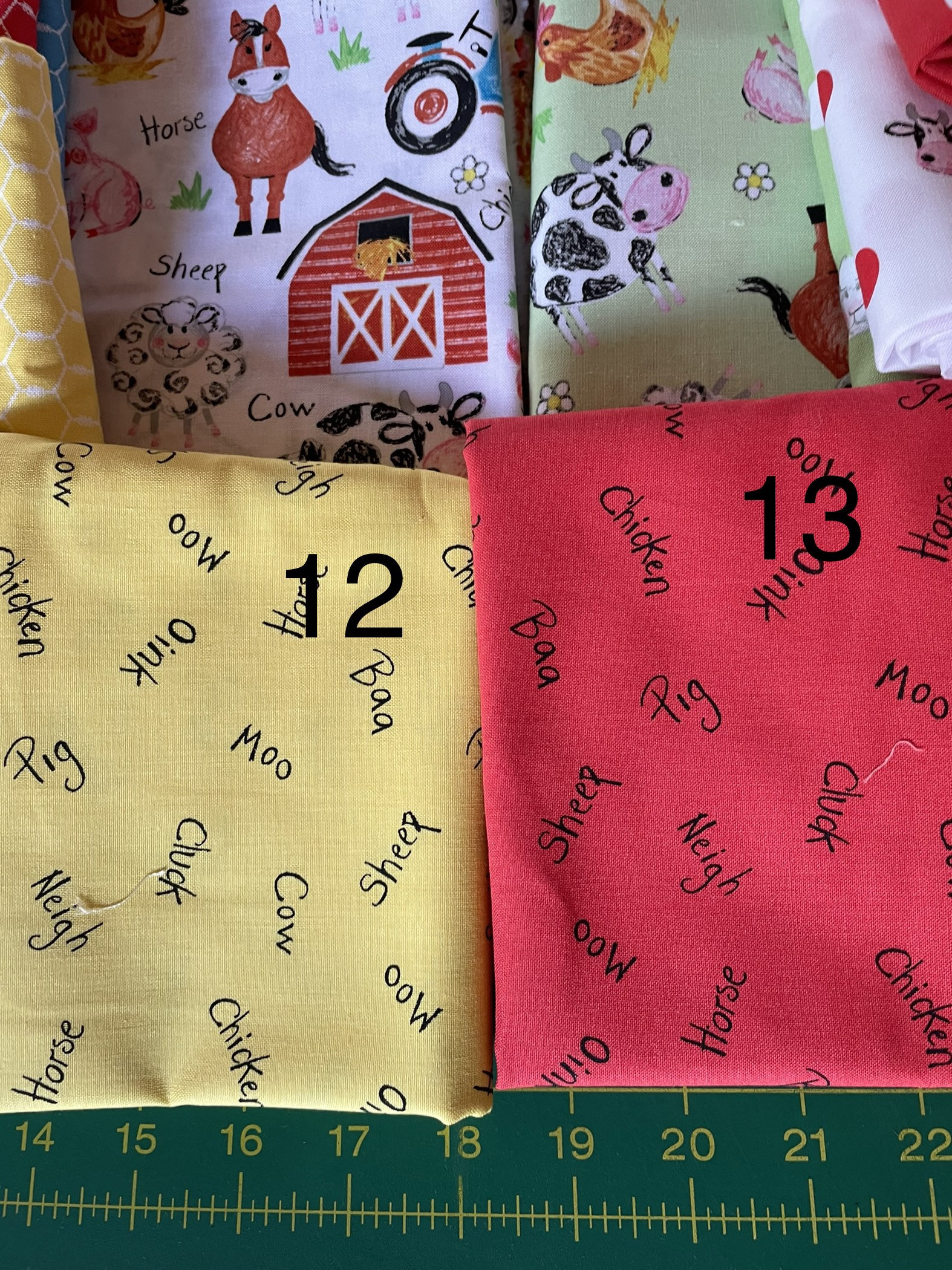 Farm Animal Fabric BTY - Coloring on the Farm by Riley Blake - Quilters ...