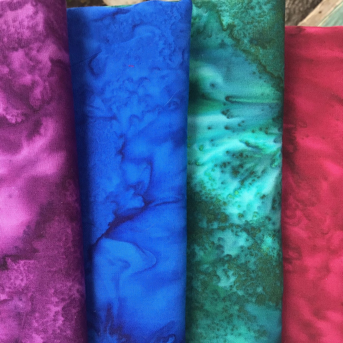 Batik Fabric Fat Quarter Bundle 100% Cotton Jewel Tones - Etsy