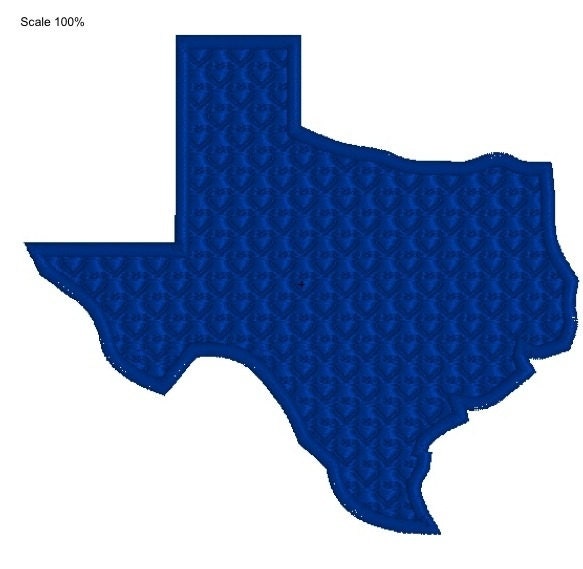 Texas Shape Machine Embroidery Design in 2 Sizes 5x7 and - Etsy