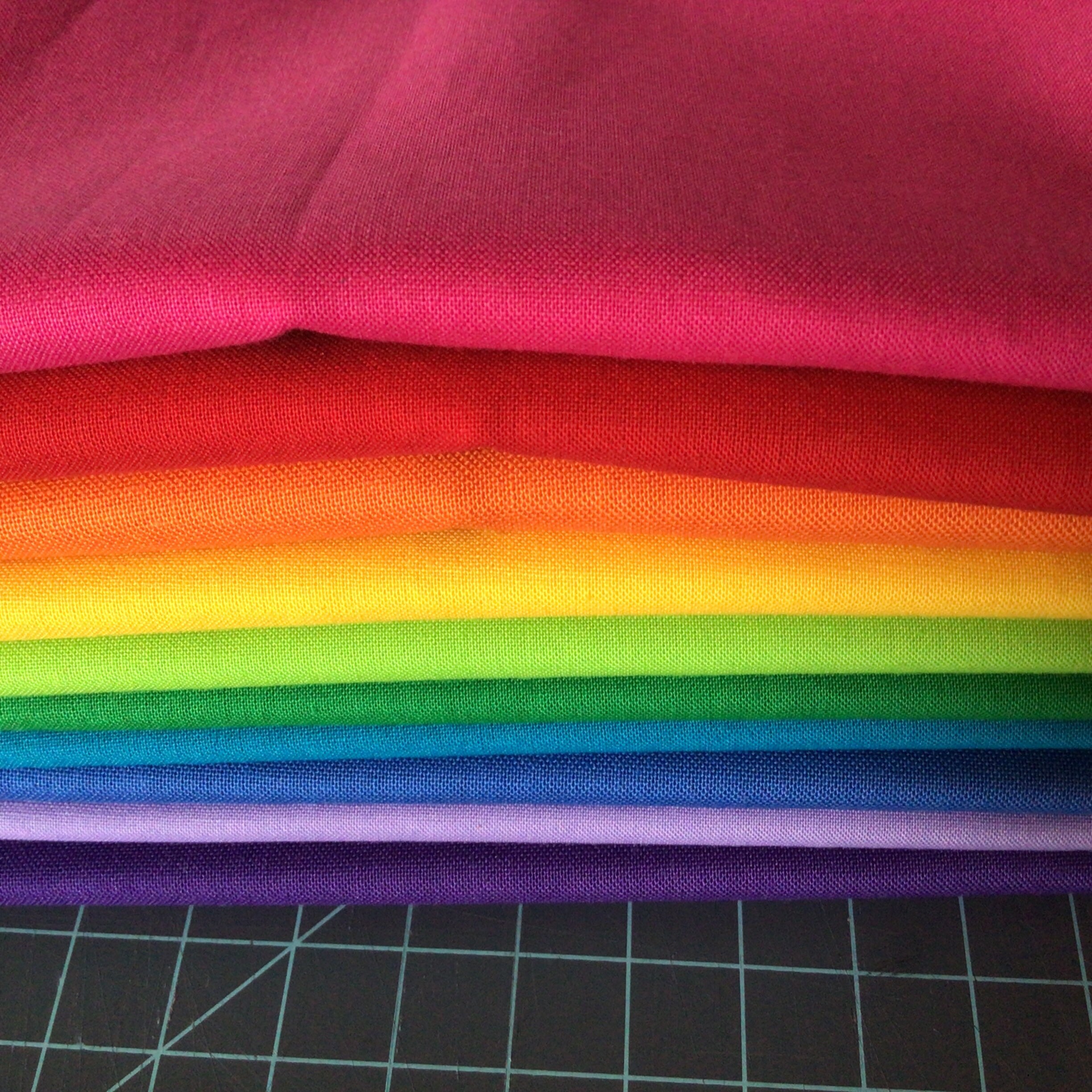 Solid Color Fabric 100% Cotton Fat Quarter Bundle or Yard Bundle 10 ...