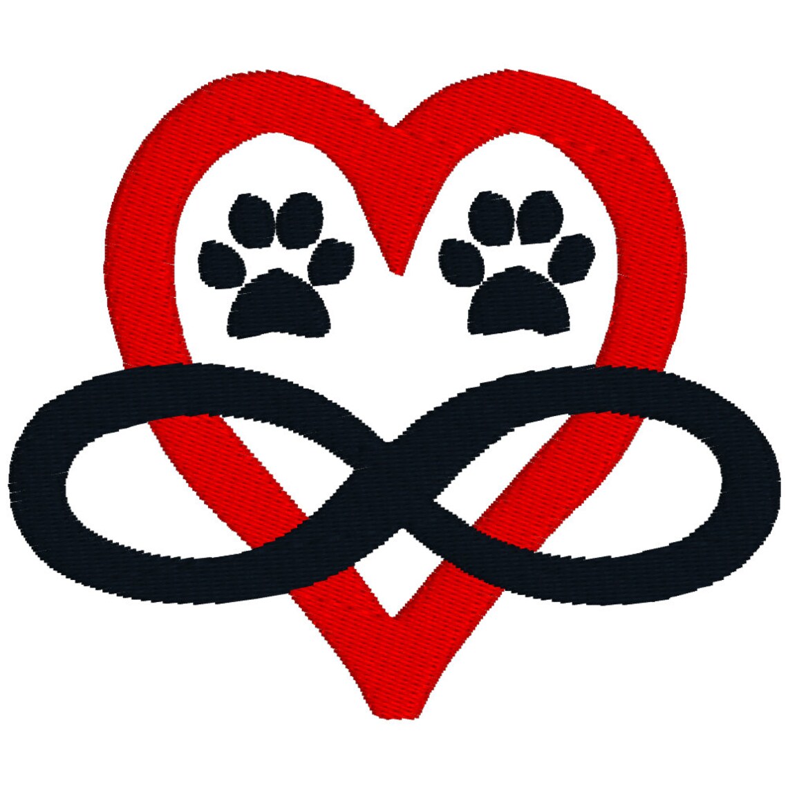 BUY 2 GET 1 FREE Infinity Paw Print Machine Embroidery - Etsy