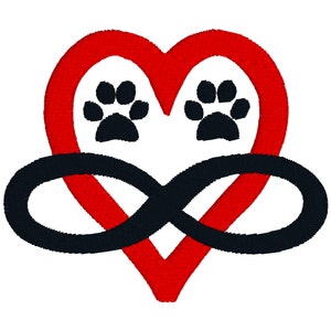 BUY 2 GET 1 FREE Infinity Paw Print Machine Embroidery - Etsy