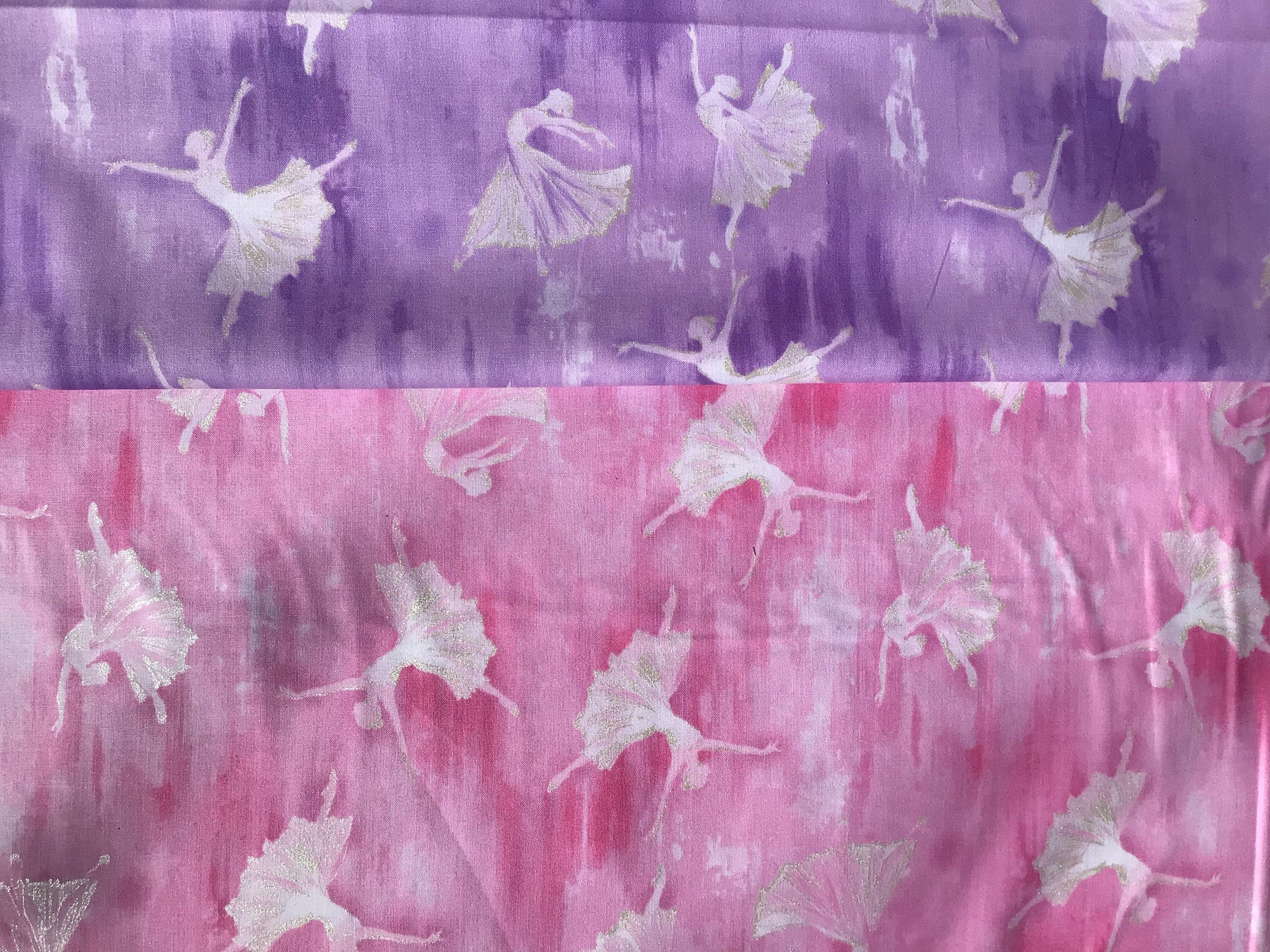 Ballerina Fabric in Pink or Purple Lilac 100% Cotton Premium | Etsy