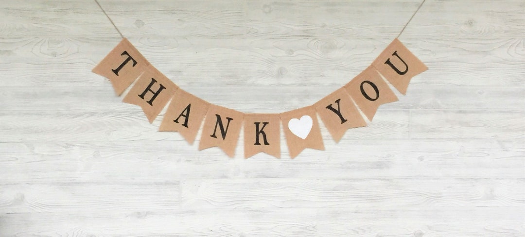 Thank You Banner, Thank You Burlap Banner, Thank You Garland/bunting ...