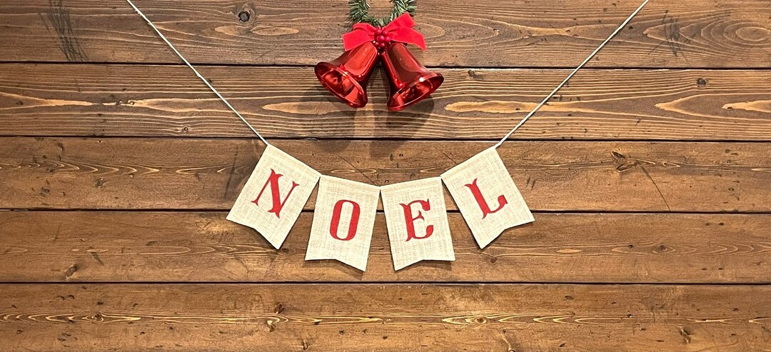 NOEL Banner, Christmas Banner, Farmhouse Christmas Banner, Rustic ...