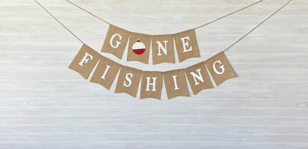 Gone Fishing Banner, Fishing Banner, Retirement Banner, Fishing Themed ...