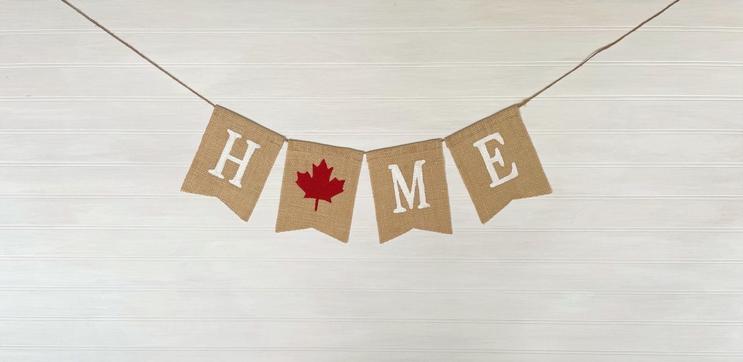 Canada Banner, Canada Day Banner, Canada Burlap Banner, Maple Leaf ...
