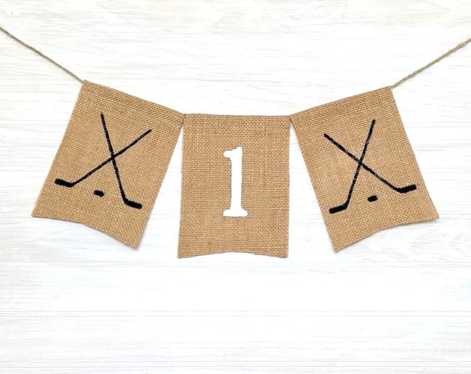 The Great One Banner - Printable Ice Hockey 1st Birthday Party Flag ...