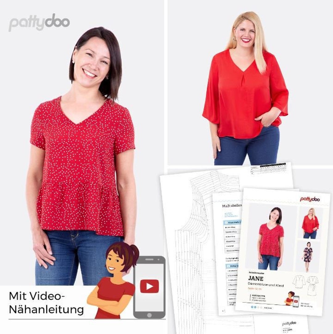Pattern Ladies Pattydoo Jane Blouse and Dress Pattern - Etsy Canada