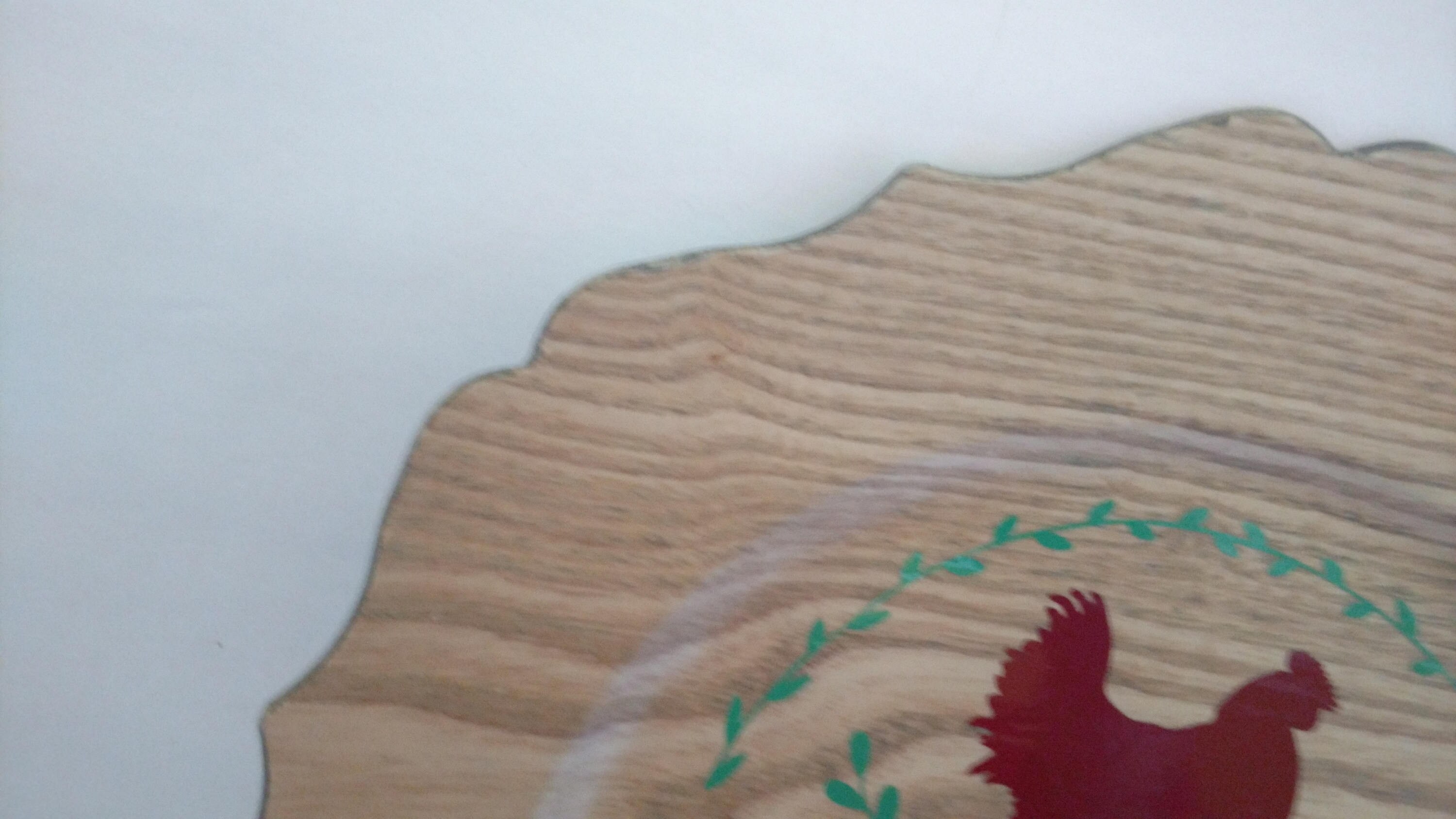 Wood Look Decorative Plate Farm Fresh Rooster - Etsy