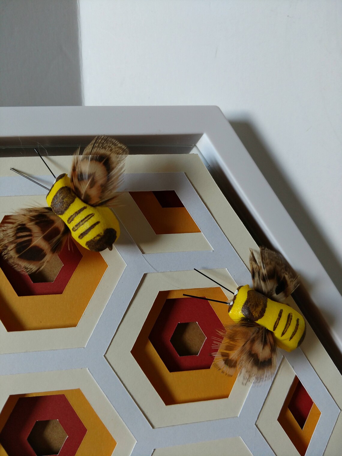Bees and Honeycomb Hexagon Wall Hanging - Etsy