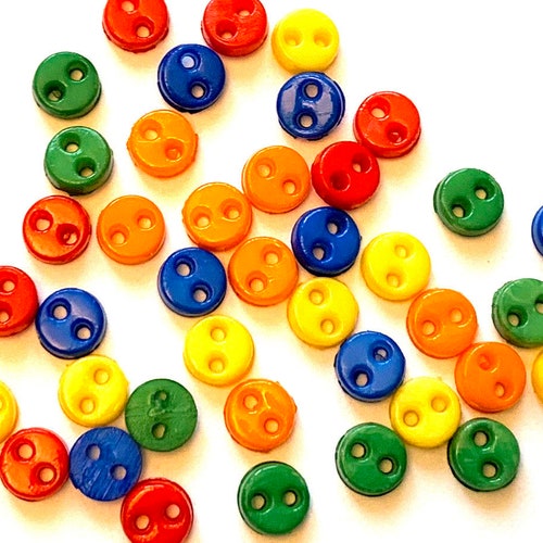 4MM Micro Mini BLACK & WHITE Round Buttons Galore Collection - Etsy