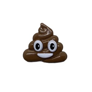 Poop Emoticon Buttons Emoji Shank Flat Back Choice - 941 - Etsy