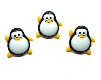 Penguin Button | Etsy