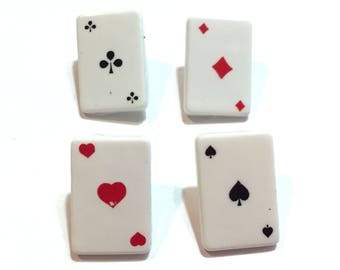Playing card buttons | Etsy