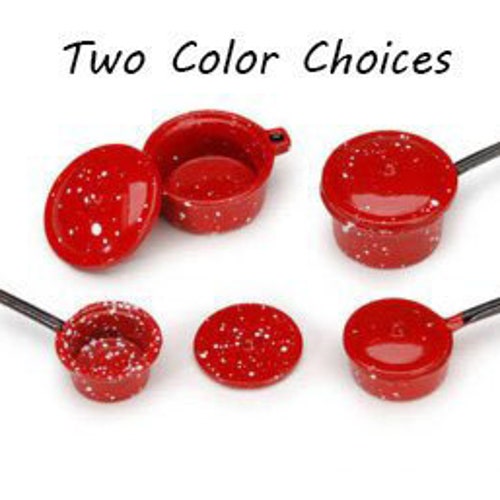 Miniature Pots Pans & Lids Color Choice Set of 8 Spatter Ware | Etsy