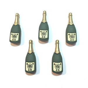 Mini Green Champagne Bottle Buttons Galore Shank Back - 243 - Etsy