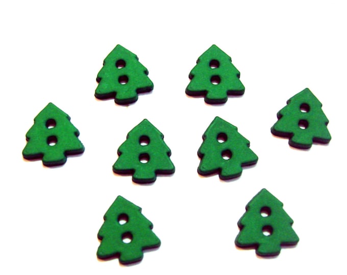 Evergreen Tree Buttons Itty Bitty Cut Out Cookies Two Hole Sew Thru ...
