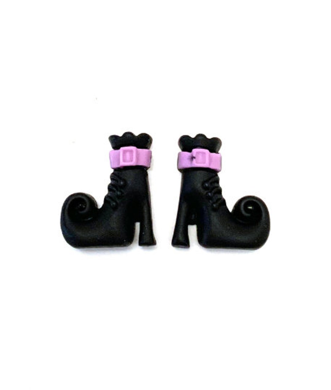 Witch Black Shoes Buttons Embellishments Hocus Pocus Flat Back H114 D ...