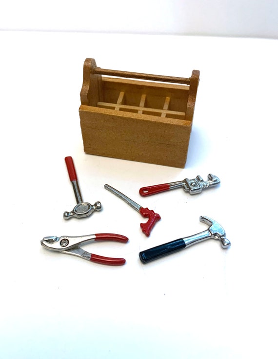 Miniature Wood Tool Box Collection Hand Tools Dollhouse Home - Etsy