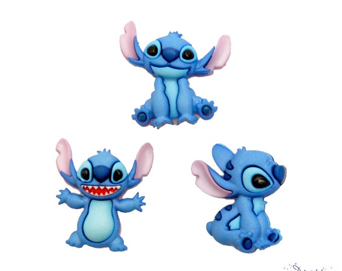 Disney Stitch Buttons Collection Set of 3 Shank Back Jesse James Dress ...
