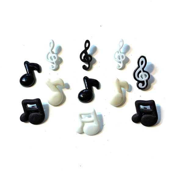 Music Buttons Galore Collection Notes Treble Clefs Shank Back | Etsy