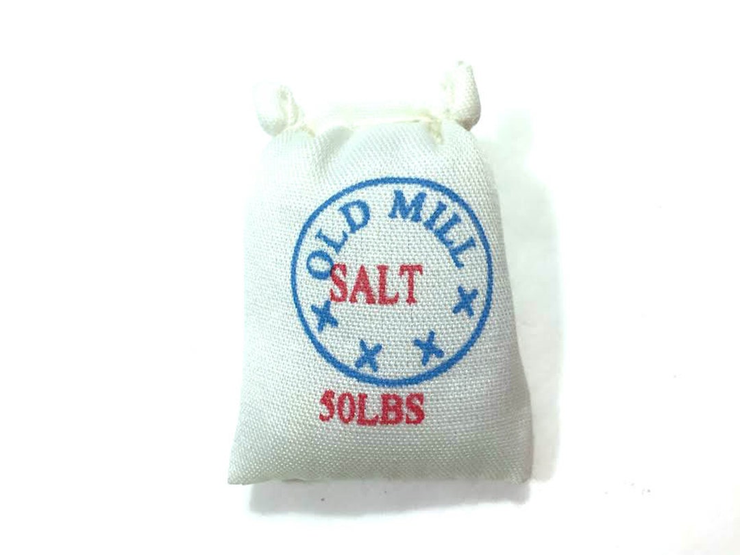 Miniature Salt Sack Burlap Bag Dollhouse Kitchen Home Decor Miniatures ...