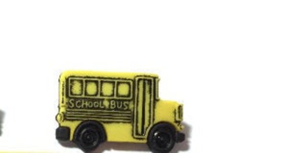 Craft Supplies & Tools Materials Dress It Up Buttons Bus Novelty Button ...