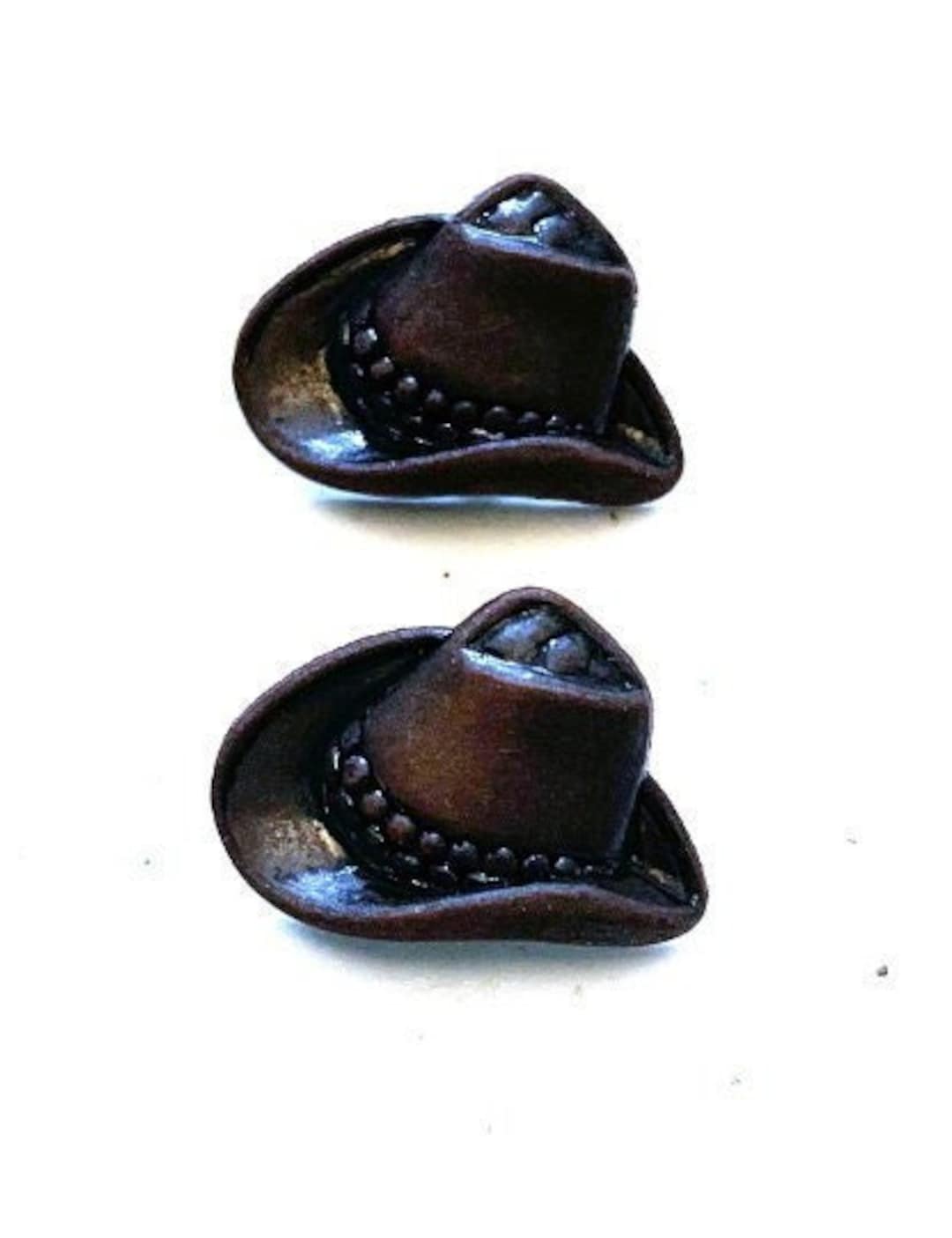 Cowboy Hat Buttons Galore Shank Flat Back Choice BLACK BROWNISH - 1027 ...