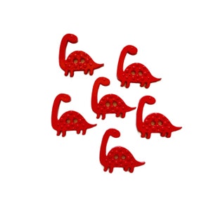 Dinosaur Buttons Brontosaurus Color Choice Two Hole Sew Thru Flat Back ...