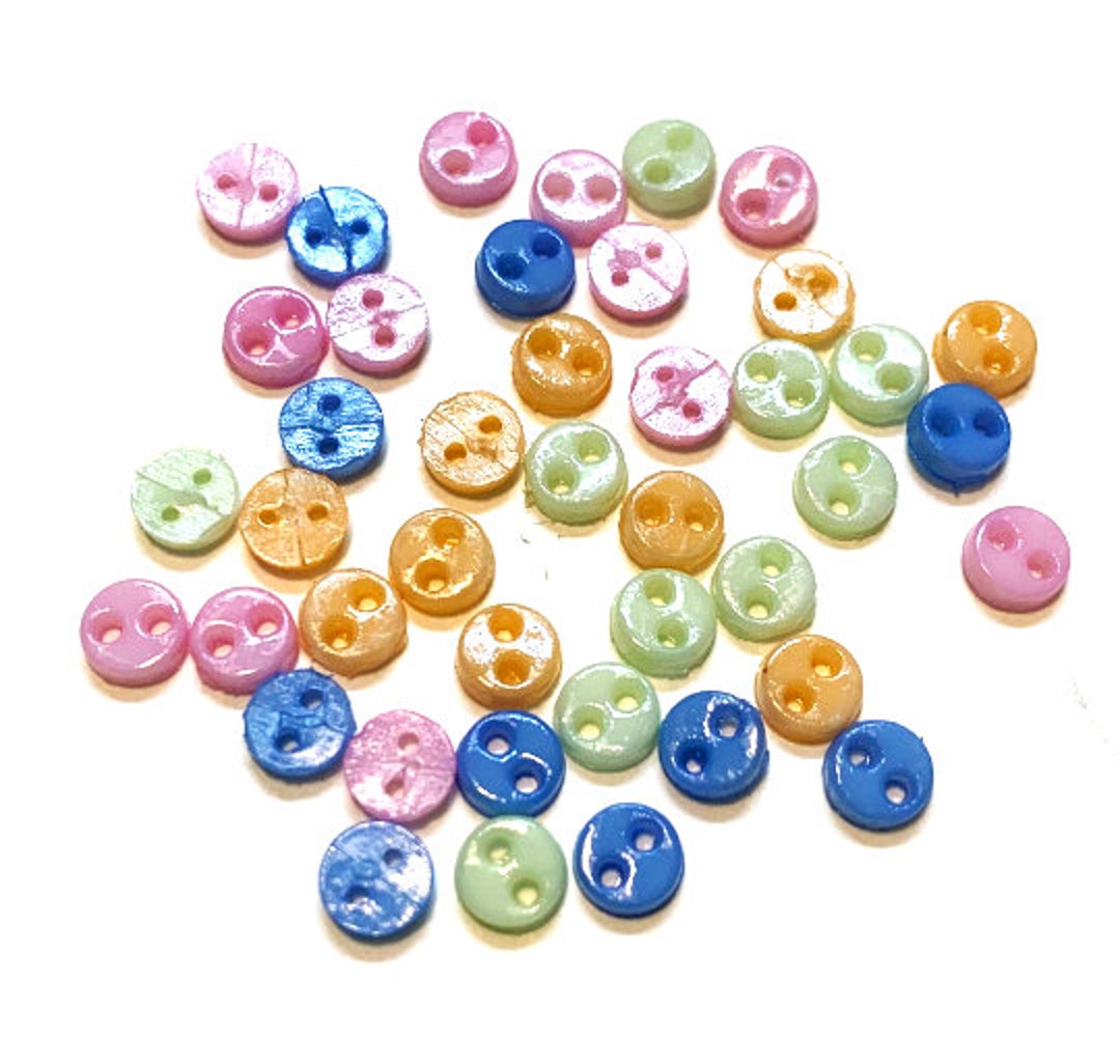 4MM Micro Mini PASTELS Round Buttons Galore Collection 3/16" Sold by ...