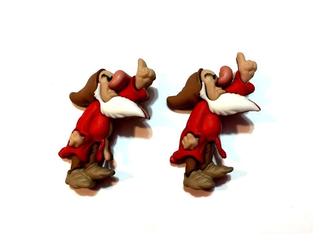 Disney Grumpy Buttons Shank Back Licensed Dress It up Snow White ...