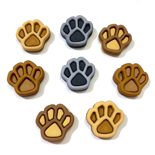Paw Print Button - Etsy